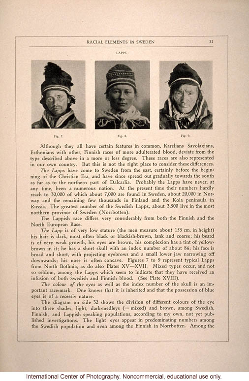 The Swedish Nation, "Racial Elements in Sweden" (Nordic, Finnish, Lapp ...